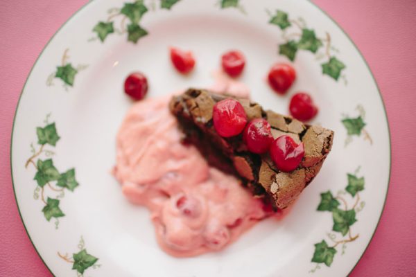 Fallen Chocolate Souffle with Cherry Creme Anglaise - King Orchards